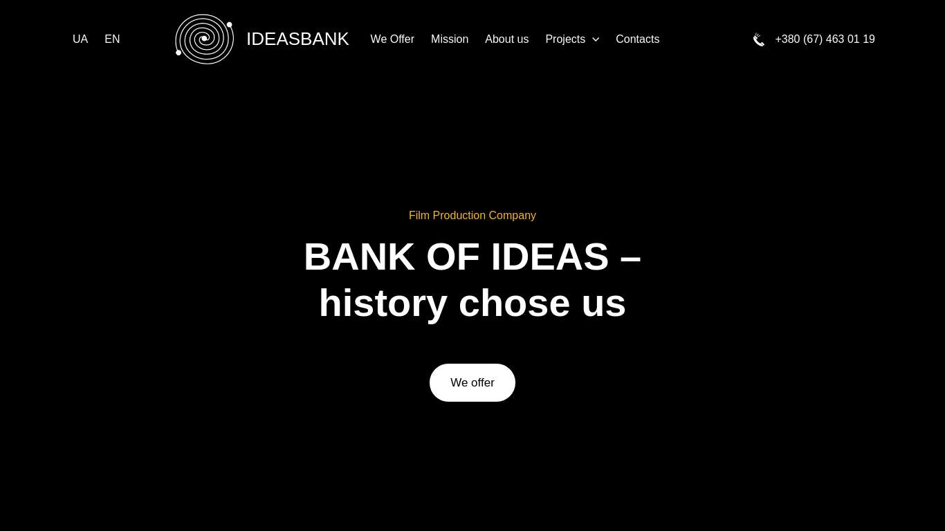 BANK OF IDEAS – creativity is the most precious asset